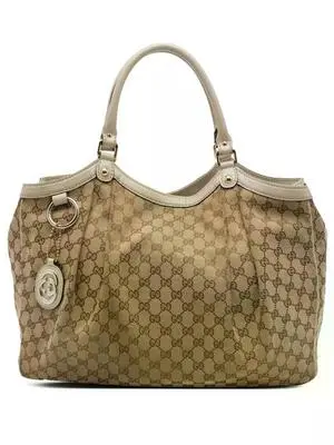 Gucci 2016-2026 Large Gg Canvas Sukey Tote Bag - Neutrals