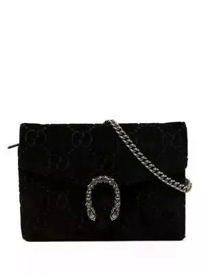 Gucci 2016-2026 Gg Velvet Dionysus Wallet On Chain Crossbody Bag - Black