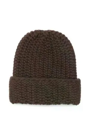 LISKA Arala Chunky-knit Cashmere Beanie Hat - Brown