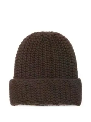 LISKA Arala Chunky-knit Cashmere Beanie Hat - Brown