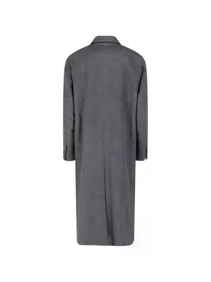 LOW CLASSIC Double-breasted Peak-lapel Coat