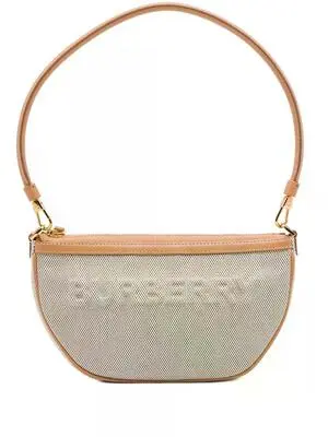 Burberry 2000-2017 Mini Embossed Logo Canvas Olympia Shoulder Bag