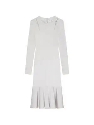 Givenchy Dress In Punto Milano With Crystals - Grey
