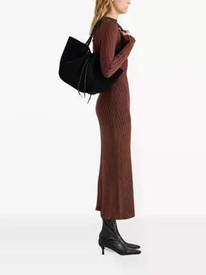 Proenza Schouler Large Ruched Leather Tote Bag - Black
