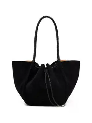 Proenza Schouler Large Ruched Leather Tote Bag - Black