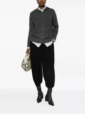 Max Mara Zip-up Hooded Cardigan