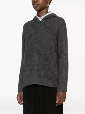 Max Mara Zip-up Hooded Cardigan