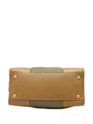Prada 2010-2026 Saffiano Trimmed Canvas Canapa Logo Satchel