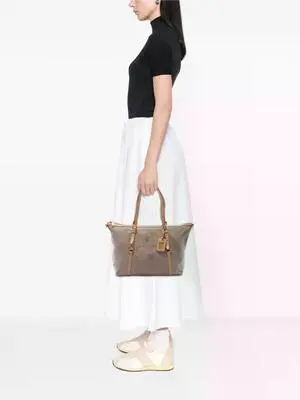 Prada 2013-2026 Canvas Canapa Logo Satchel - Neutrals