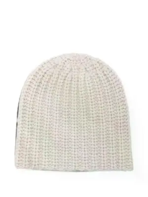 LISKA Michaela Chunky-knit Beanie Hat - White
