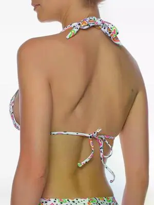 Moschino Heart-print Polka-dot Bikini Top