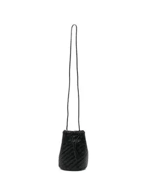 Dragon Diffusion Pompom Double Jump Bucket Bag - Black