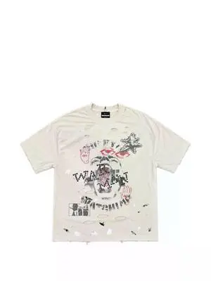 WARMAN Distressed Graphic-print T-shirt