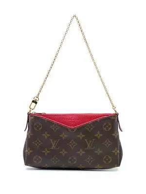 LOUIS VUITTON 2016 Monogram Pallas Clutch Satchel - Brown