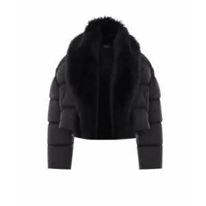 Gucci Padded Polyester With Shearling Jacket - Black