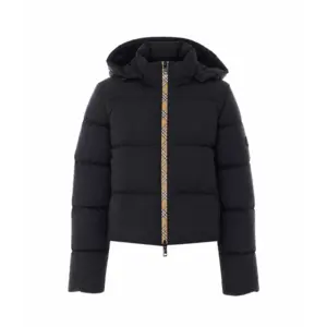 Burberry Check Trim Down Jacket - Black