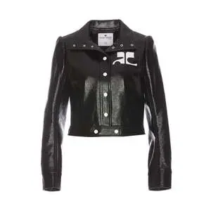 COURREGES Reedition Vinyl Jacket - Black