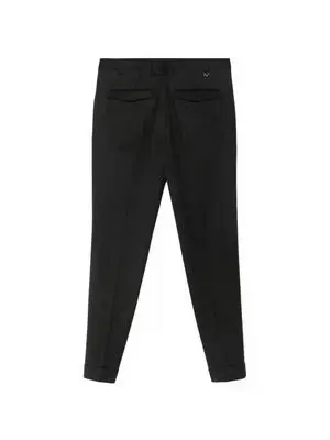 PT TORINO Pleated-detail Turn-up Trousers - Grey