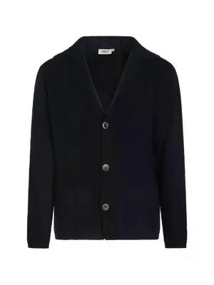 Altea Ribbed-knit Notched-lapels Cardigan - Blue