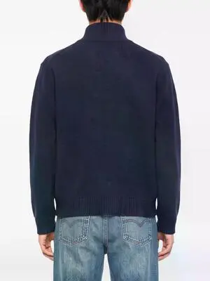 MANIFATTURE DEL NORD Zip-up Ribbed-knit Cardigan