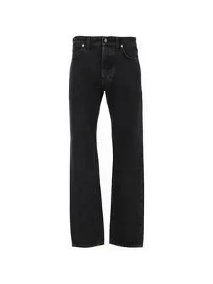 Stone Island Grainy-wash Straight-leg Jeans - Black