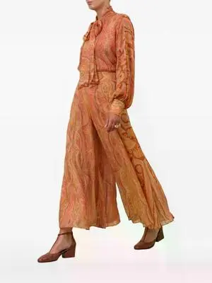 Zimmermann Tranquility Paisley-print Shirt - Orange