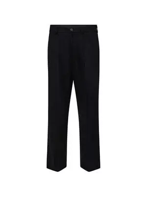 SELECTED Loose Finn Trousers - Black