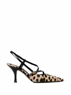 Tory Burch Double T Cheetah-print Pumps - Neutrals