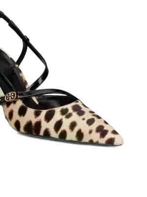 Tory Burch Double T Cheetah-print Pumps - Neutrals