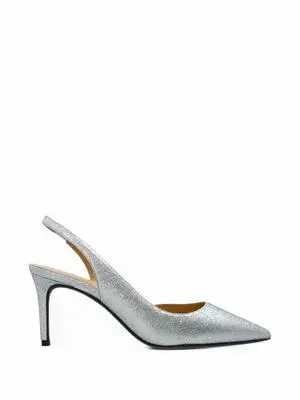 Michael Kors Alina Glitter-effect Slingback Pumps - Silver