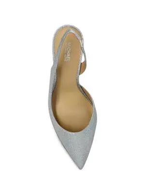 Michael Kors Alina Glitter-effect Slingback Pumps