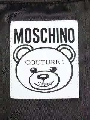 Moschino 2010s Teddy Bear Embroidered Bomber Jacket