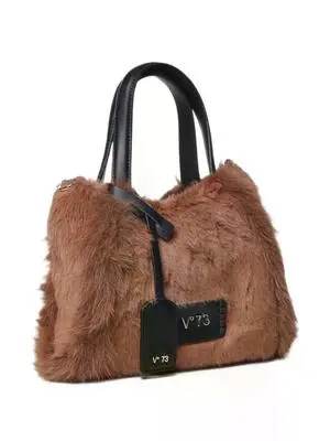 V°73 Smeraldo Faux-fur Logo-patch Tote Bag