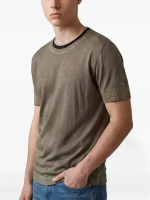 Versace Greca-trim Logo-print T-shirt