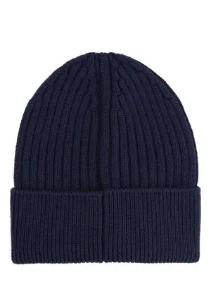Moncler Berretto In Lana Con Patch Logo
