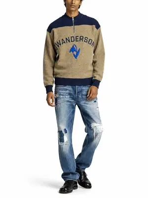 JW Anderson Felpa Con Logo Ricamato - Multicolour