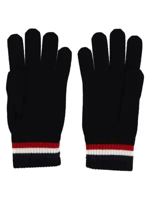 Moncler Guanti In Lana Con Logo