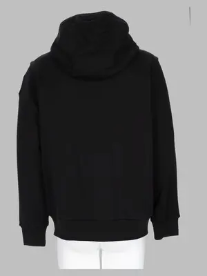 Moncler Felpa In Cotone Con Zip E Cappuccio