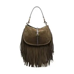 Etro Medium Suede Pony Shoulder Bag - Green