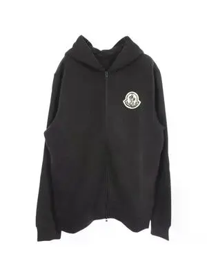 Moncler Logo-patch Zip-up Hoodie - Black