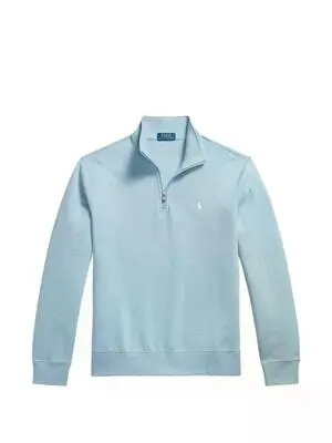 Polo Ralph Lauren Quarter-zip Embroidered-logo Sweater - Blue