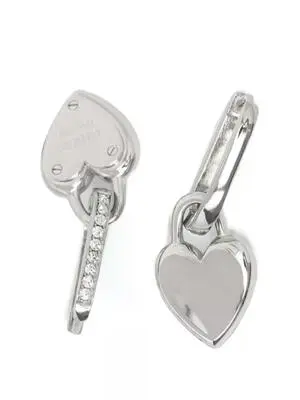 Guess Heart-shape Earrings - Silver