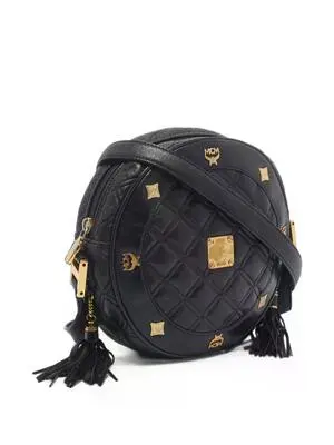 Mcm Quilted Stud-embellished Cross Body Bag