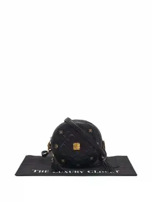 Mcm Quilted Stud-embellished Cross Body Bag