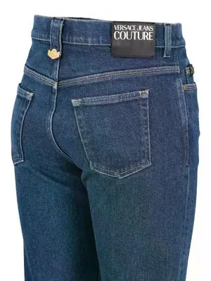 Versace Logo-patch Straight-leg Jeans