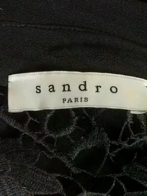 Sandro Floral-lace Pleated Mini Dress