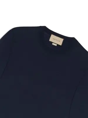 Gucci Logo Embroidered Crewneck Sweater