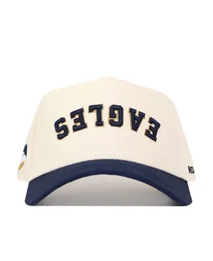 NO RIVALS Upside Down Eagles Georgia Southern Classic Colors Hat - White