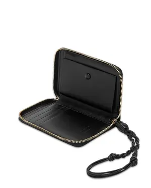 JIL SANDER Tangle Leather Wristlet Wallet
