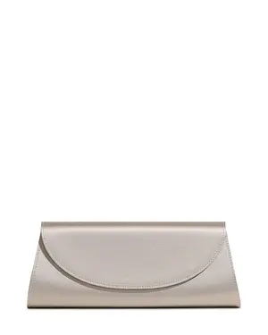 HUNTING SEASON The Opera Satin Clutch - Silver